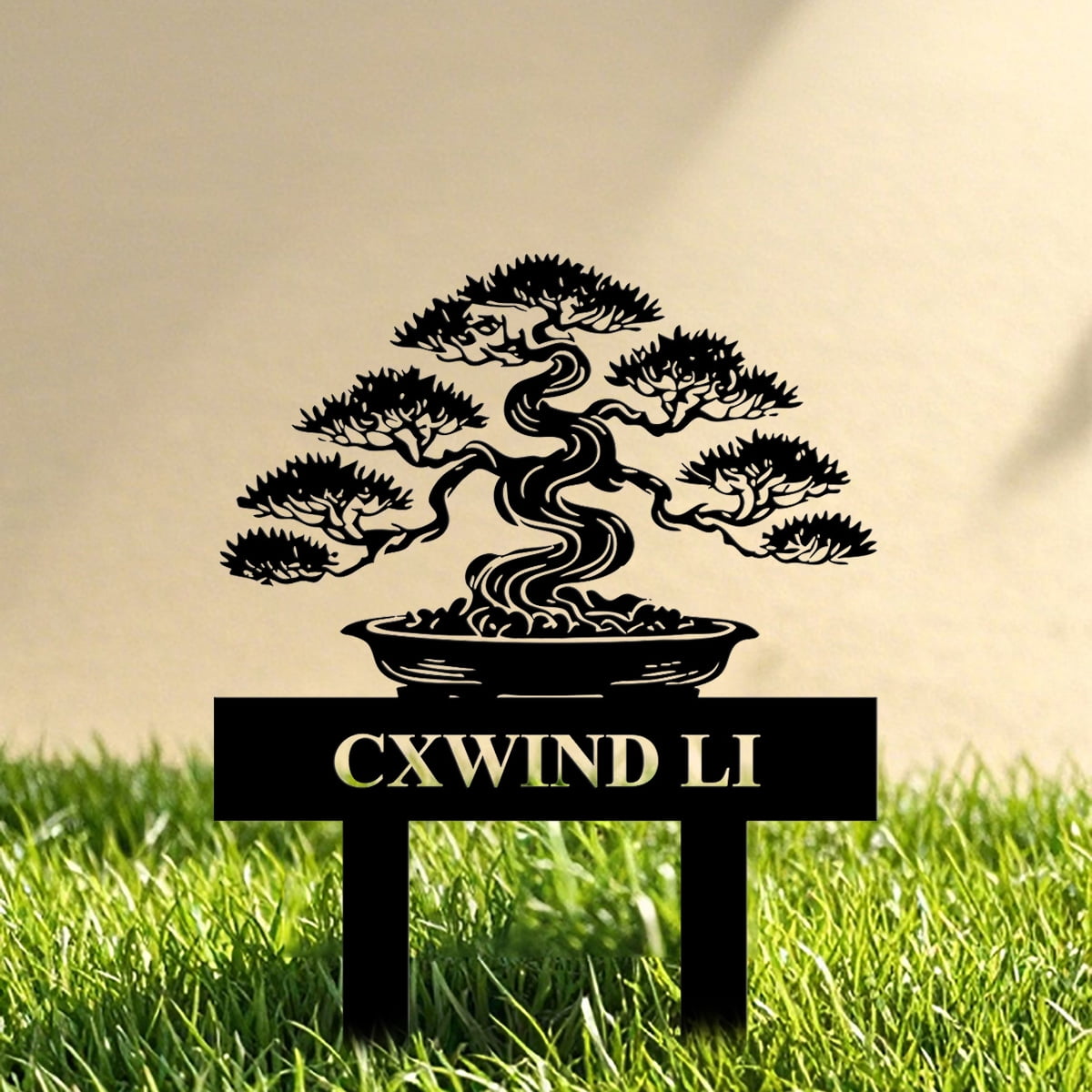 Custom Bonsai Garden Metal Sign, Bonsai Tree Garden Stake, Bonsai ...
