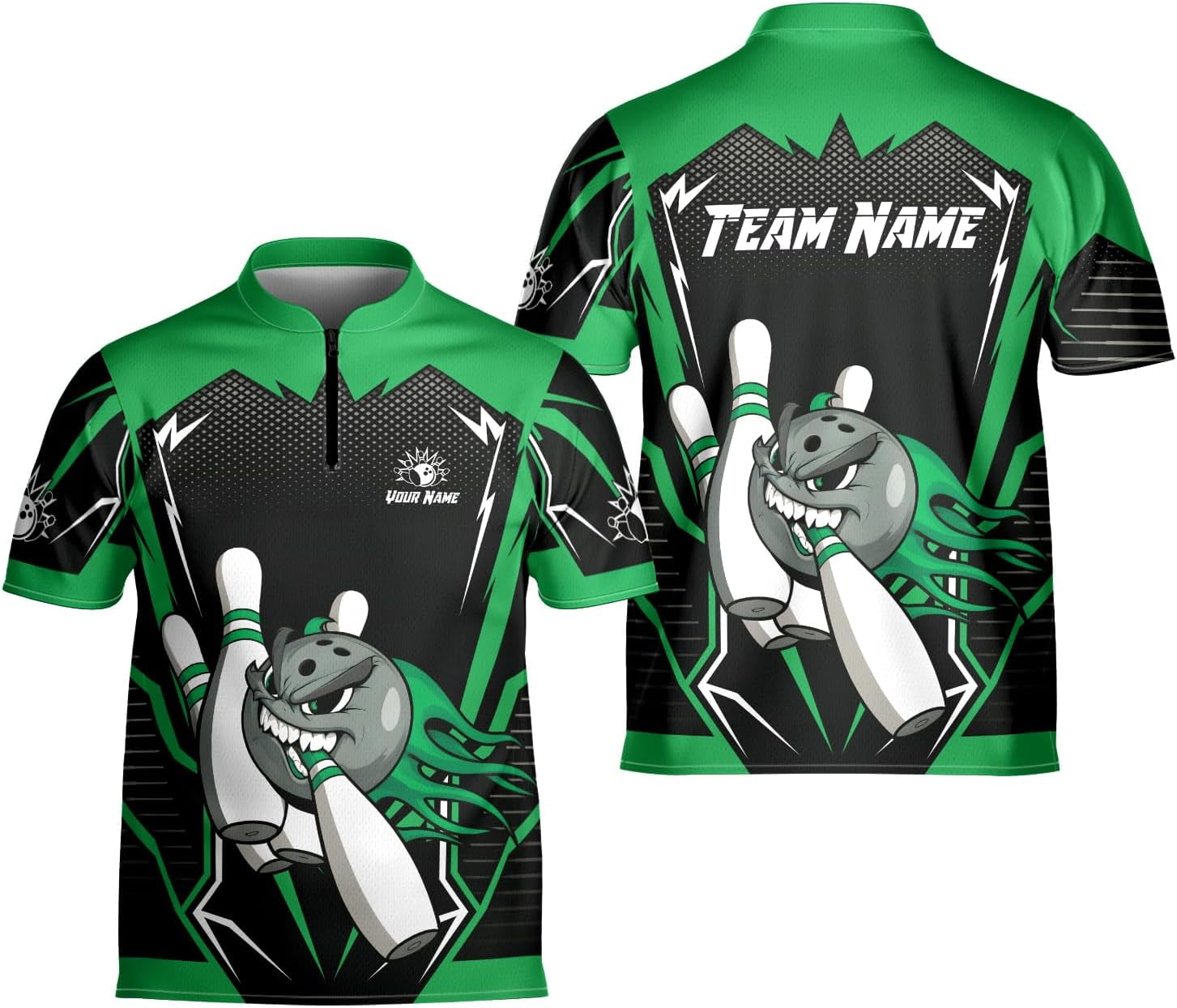 Custom Bowling Jersey for Men & Women - Style Shirts for Team (Green ...