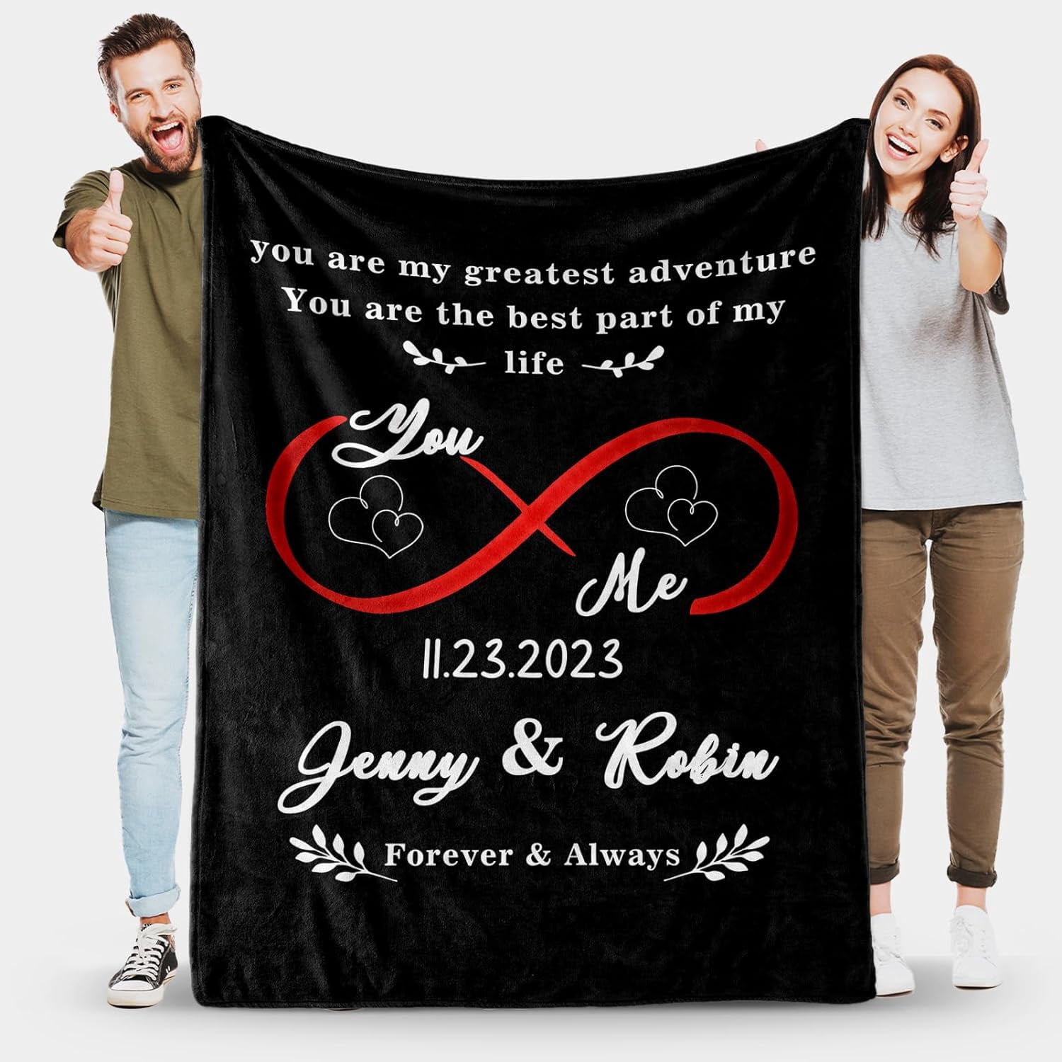 Custom Boyfriend Girlfriend Blanket Personalized Gift Couple Blanket ...
