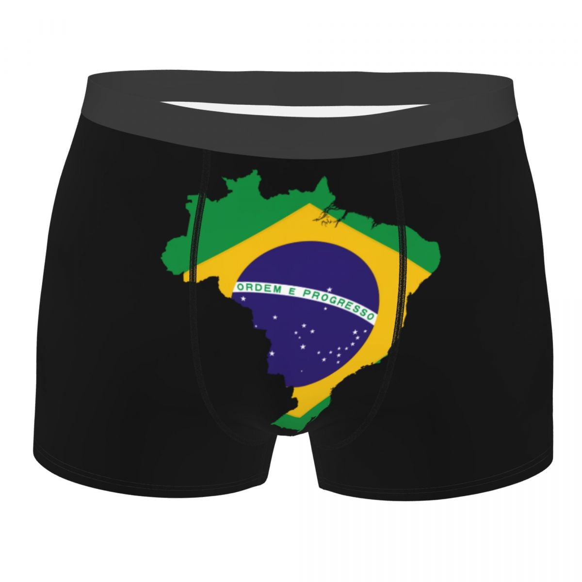 Custom Brazil Flag Underwear Men Breathbale Brazilian Boxer Briefs ...