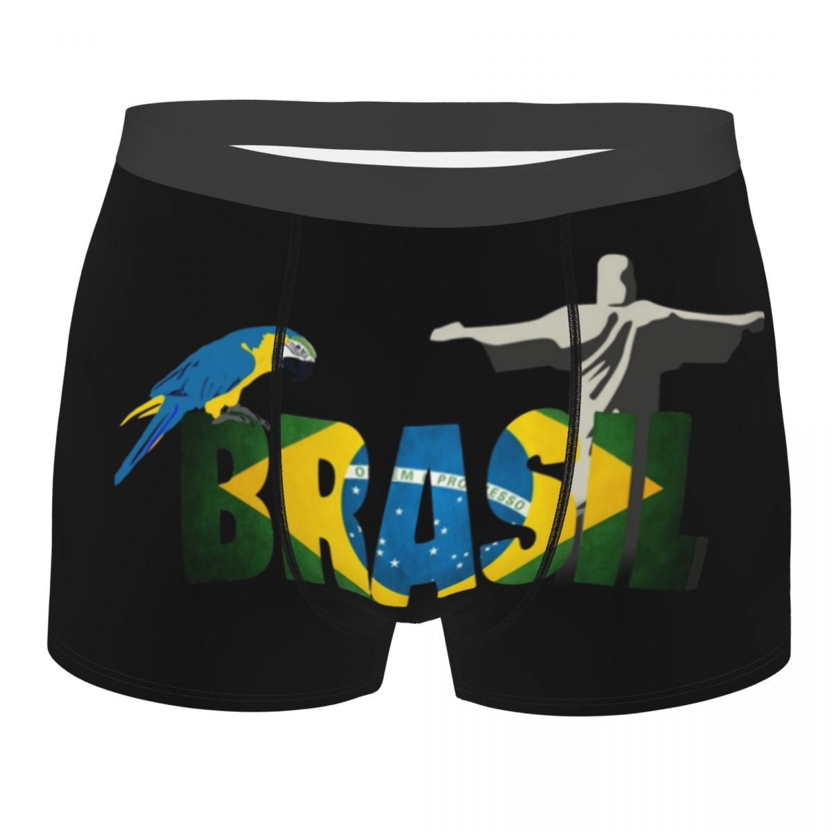 Custom Brazil Flag Underwear Men Breathbale Brazilian Boxer Briefs ...