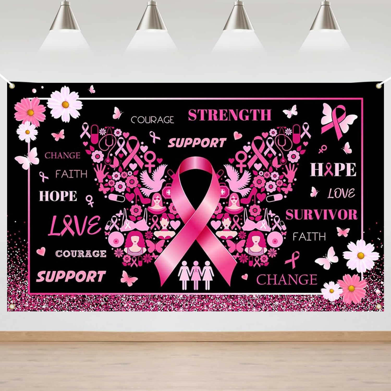 Custom Breast Cancer Awareness Backdrop Breast Cancer Banner October ...