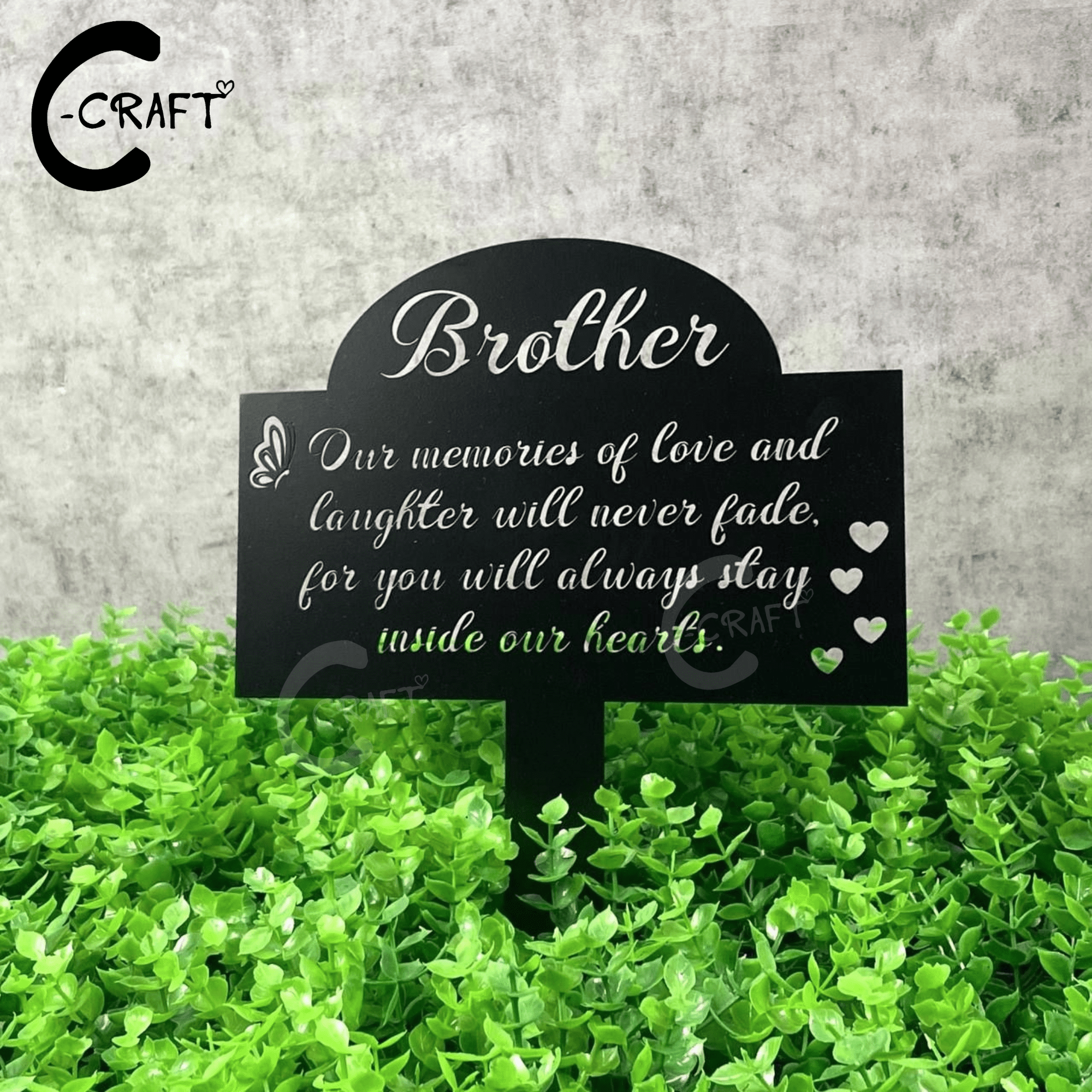 Custom Brother 14 Inches Memorial Garden Plaque with Stake, Metal Yard ...