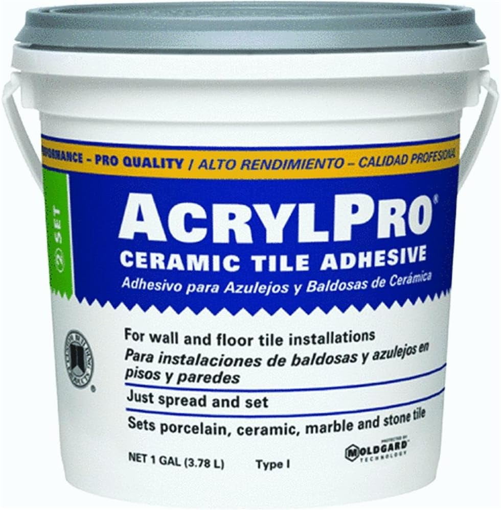 Custom Building Products 4000 Acrylic Ceramic Tile Mastic, 1-Gallon ...