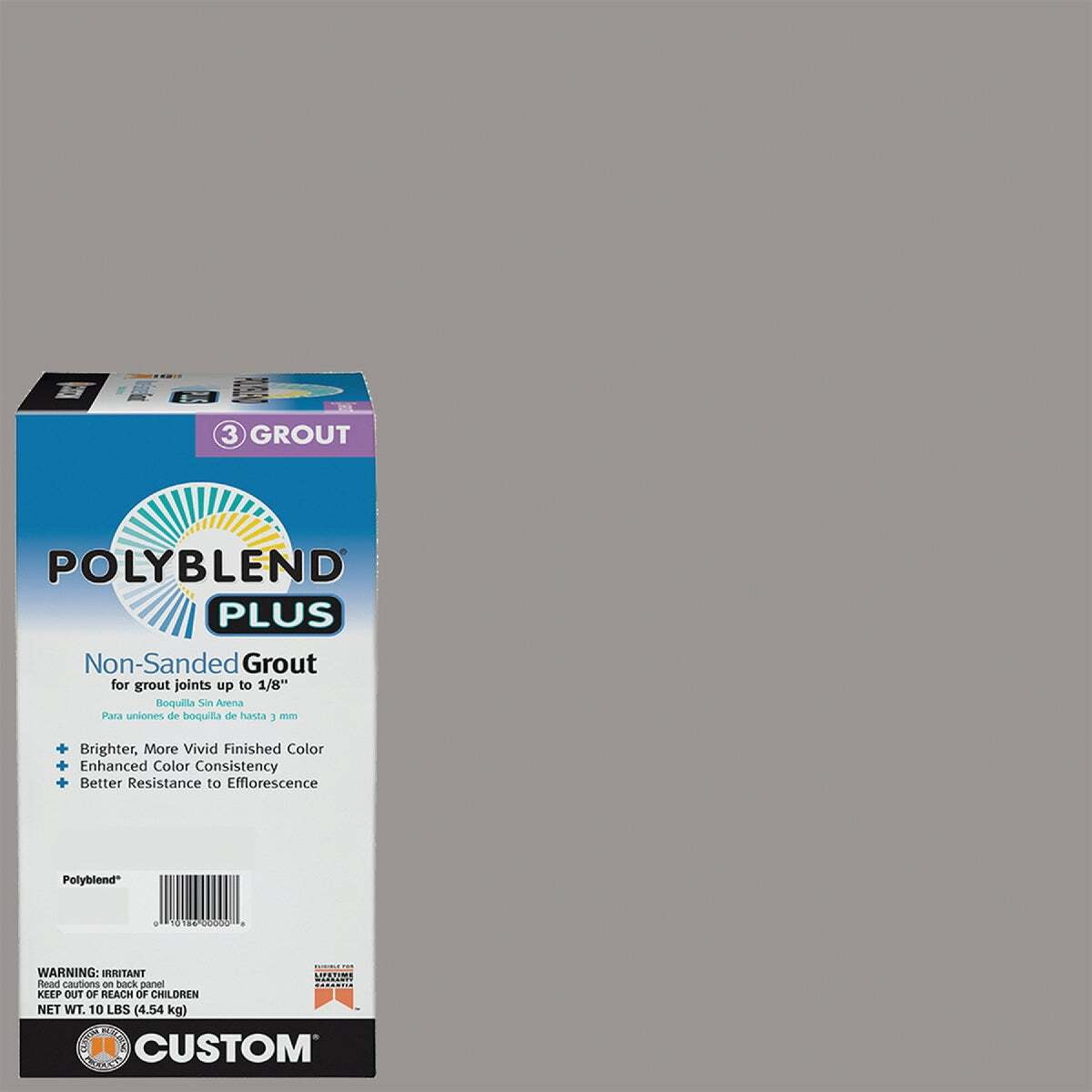 CUSTOM BUILDING PRODUCTS, INC. PolyBlend PLUS 10lb Dlrn Gry Ns Grout ...