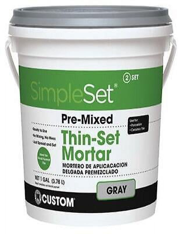 Custom Building Products SimpleSet Gray Thin-Set Mortar 1 gal - Walmart.com