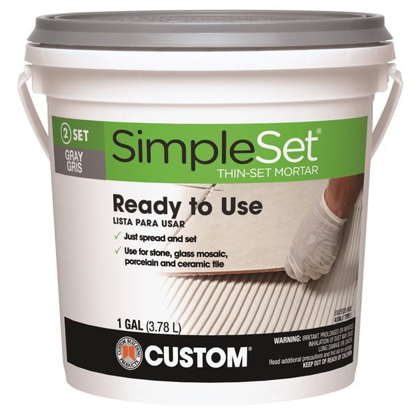 Custom Building Products SimpleSet Gray Thin-Set Mortar 1 gal - Walmart.com