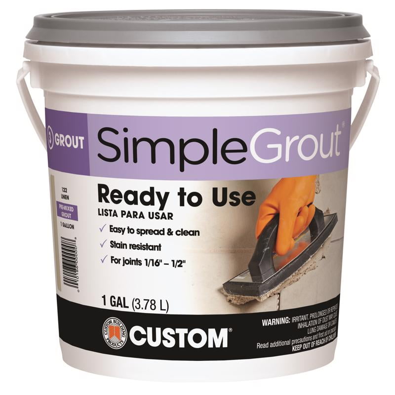 Custom Building Products Simplegrout Gallon Linen Pre-Mixed Tile Grout ...