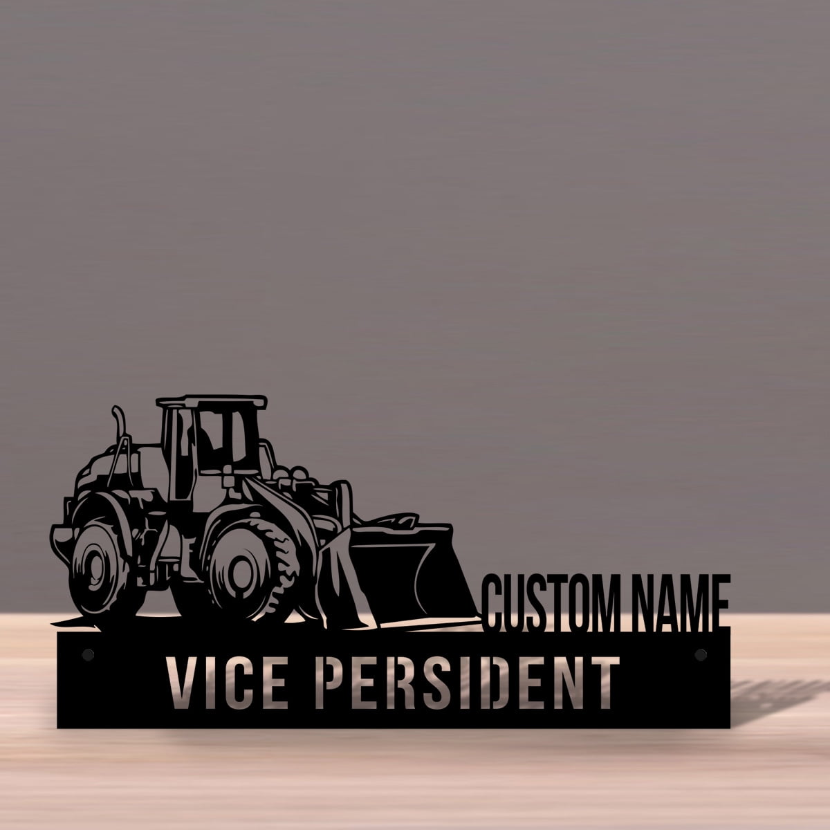 Custom Bulldozer Driver Desk Name Plate Wedge Personalized Construction ...