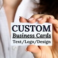 Custom Business Cards, Thick Cardstock with Laminated Finish, 100 Pack ...