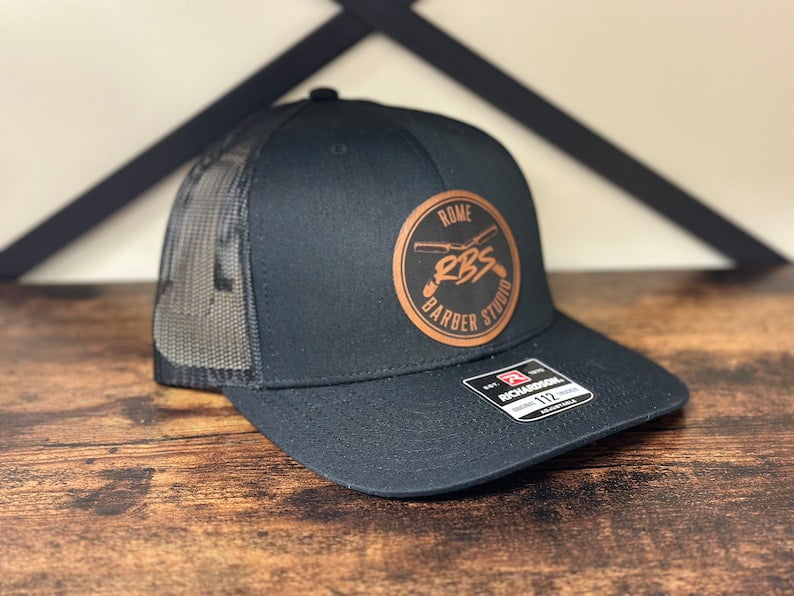 Custom Business Logo Patch Hat | Leather Patch Hat | Small Business Hat ...