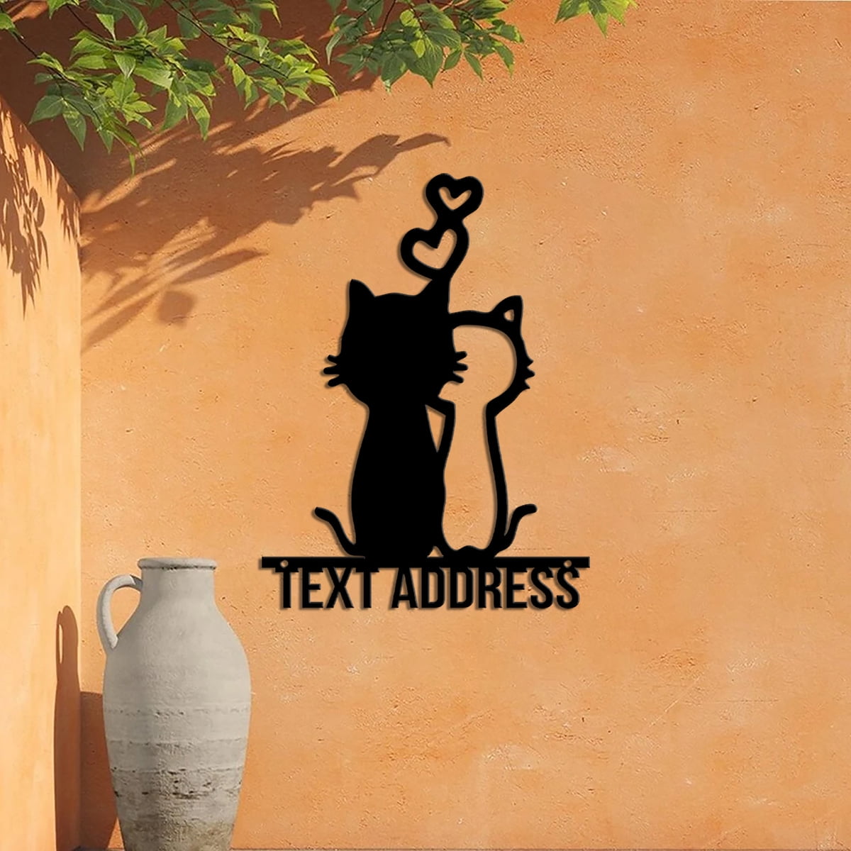 Custom CAT House Number, Cat Street Number, Kitty Street Number Sign ...