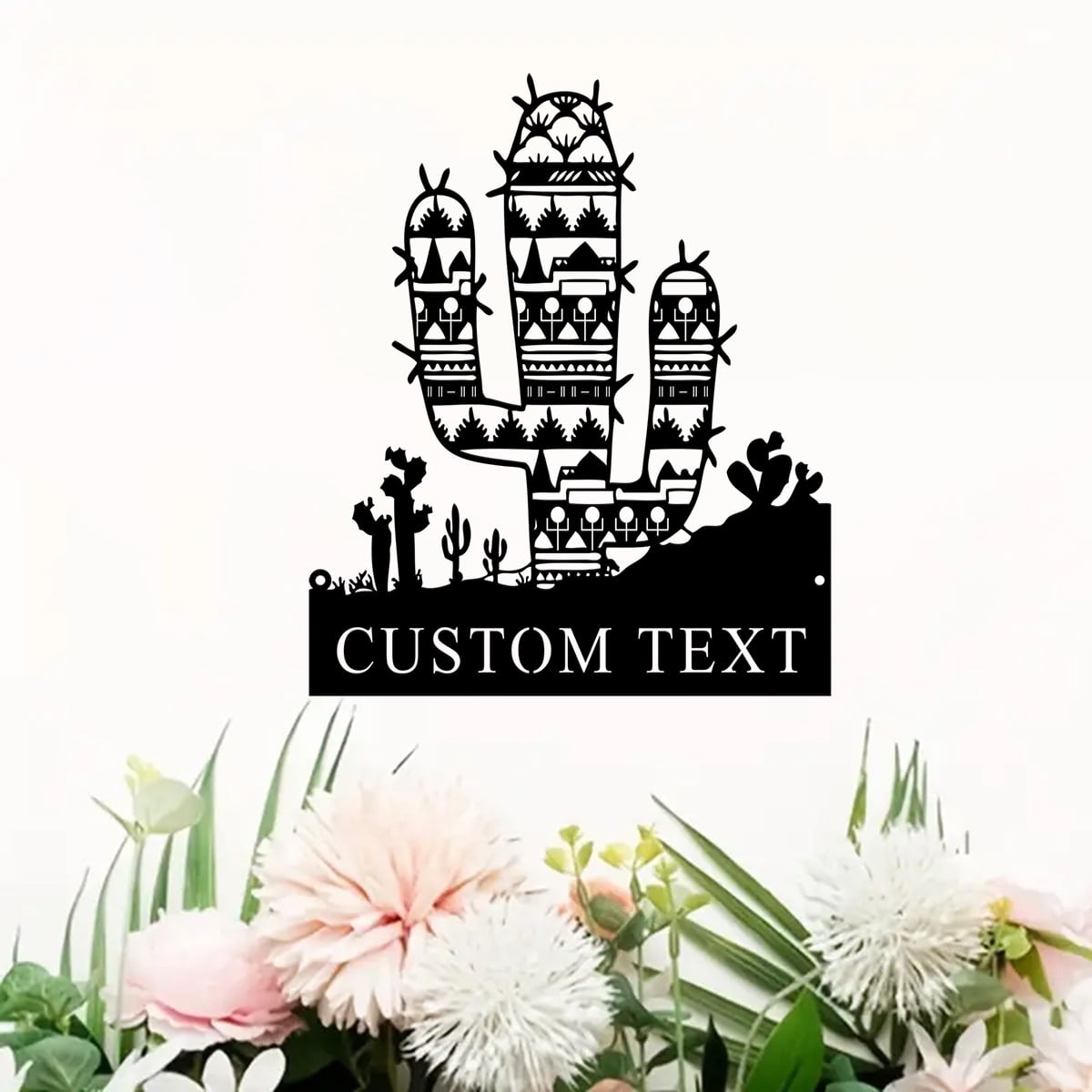 Custom Cactus Garden Stake,Cactus Metal Garden Sign with Stake ...