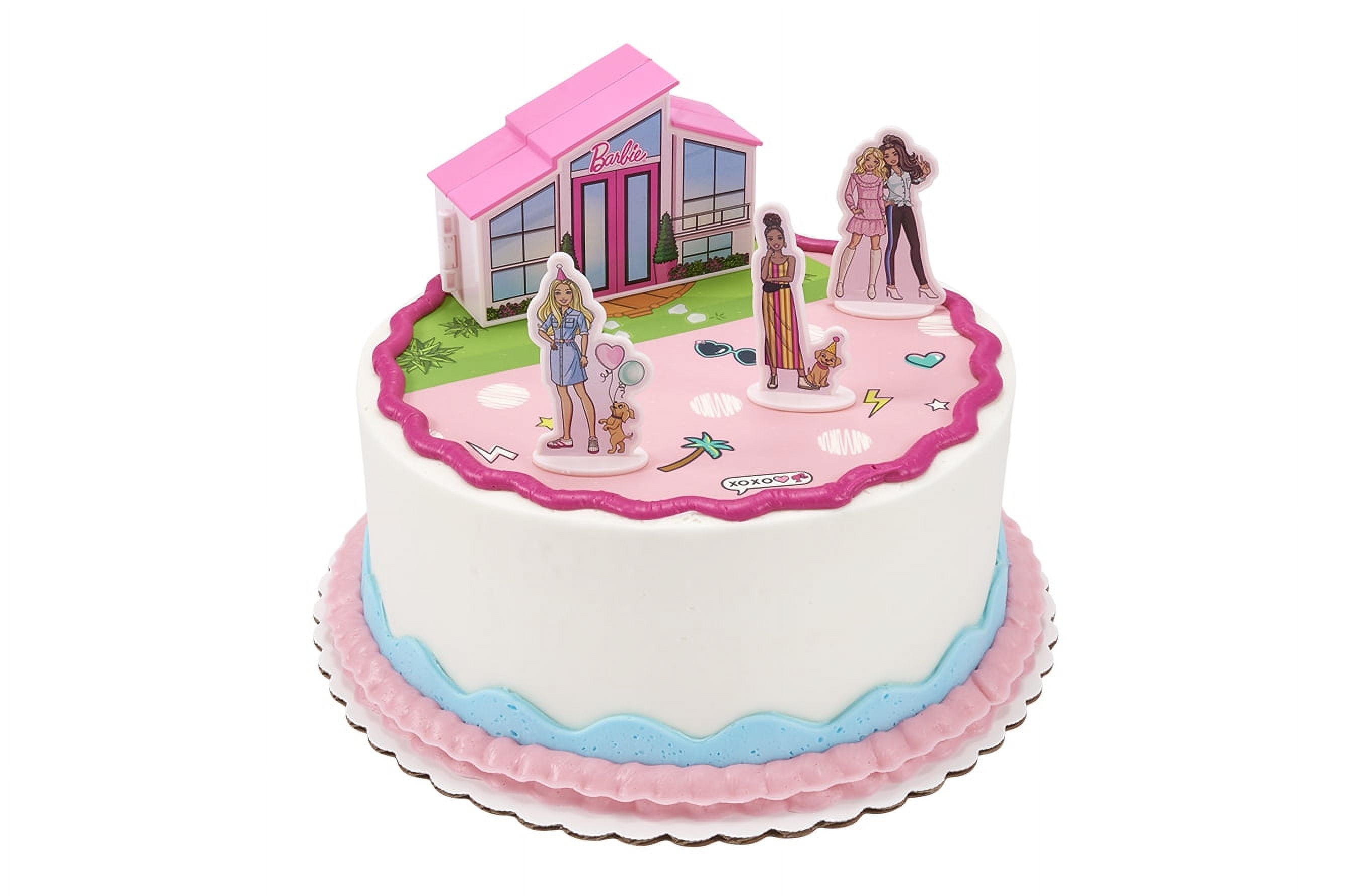 Custom Cakes Barbie Round Cake - Walmart.com