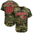 Custom Camo Red-Black Authentic Salute To Service Baseball Jersey - Hot ...
