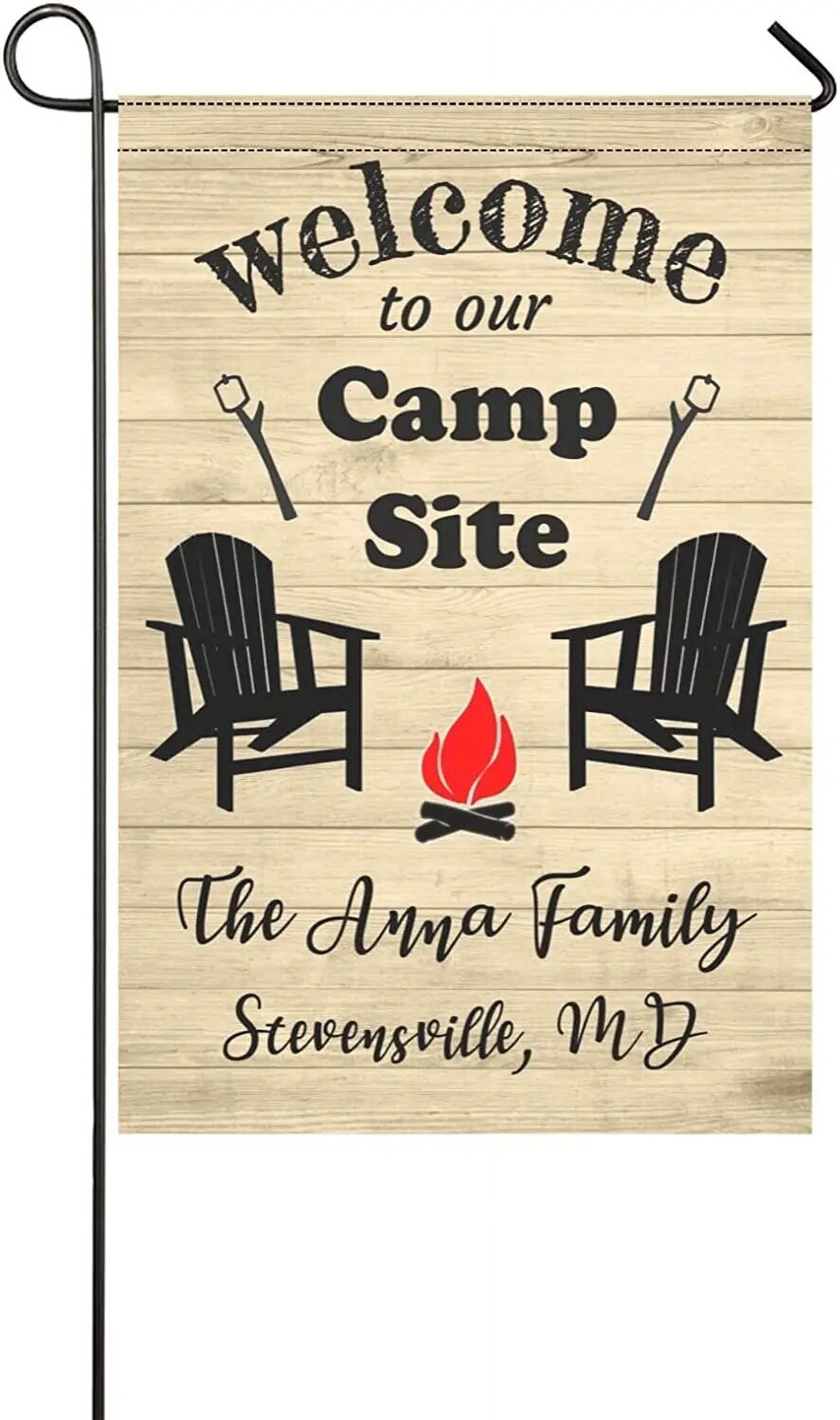 Custom Camper Flags Personalized Camping Gard Flag Welcome To Our ...