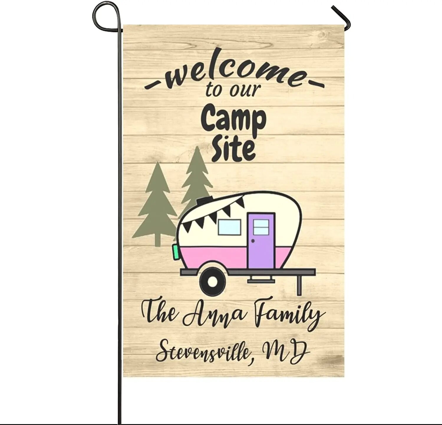 Custom Camper Flags Personalized Camping Garden Flag Welcome To Our ...
