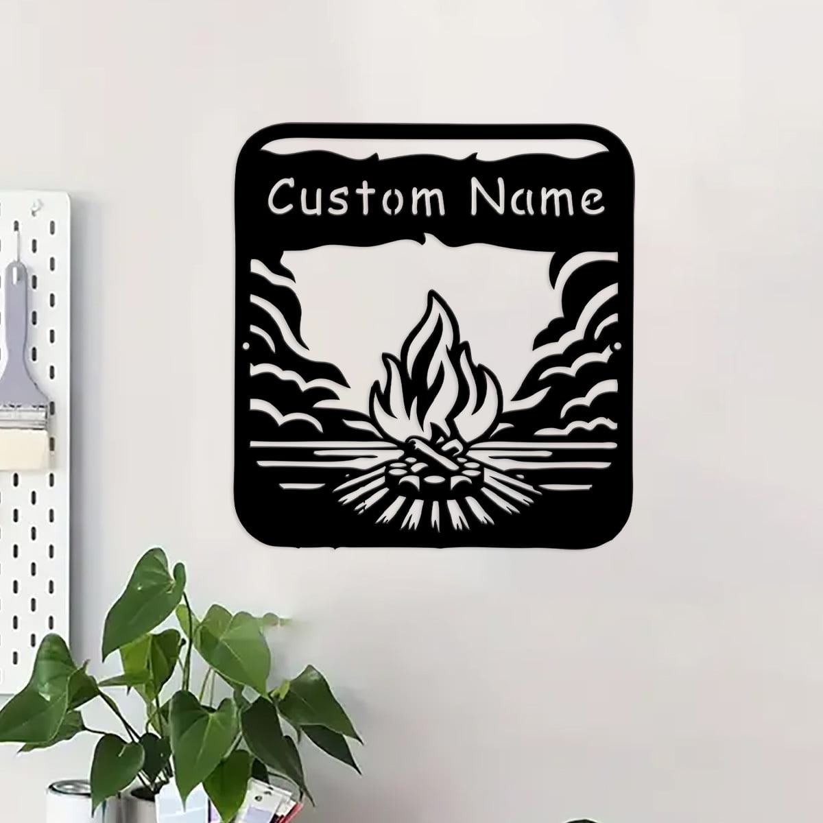 Custom Campfire Family Sign Camping Monogram Sign, Firepit Home Decor ...