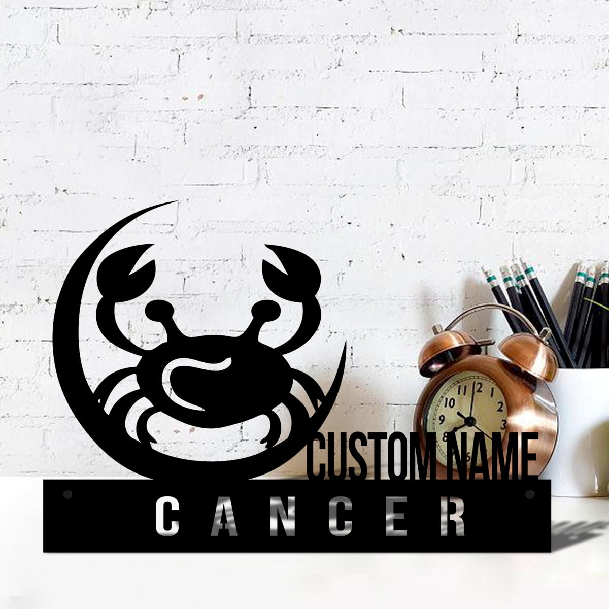 Custom Cancer Desk Name Plate Wedge,Personalized Zodiac Horoscope ...