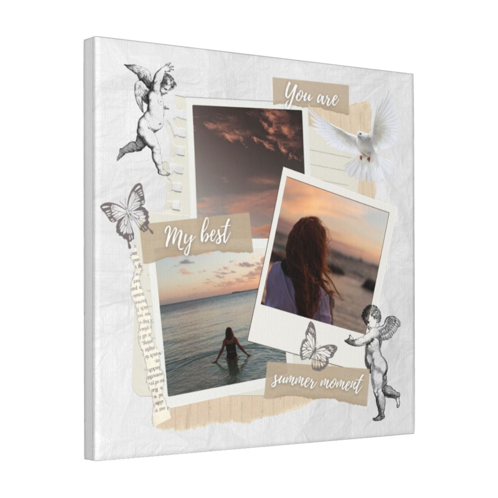 Custom Canvas Prints Brown White Refined Vintage Angels Summer ...