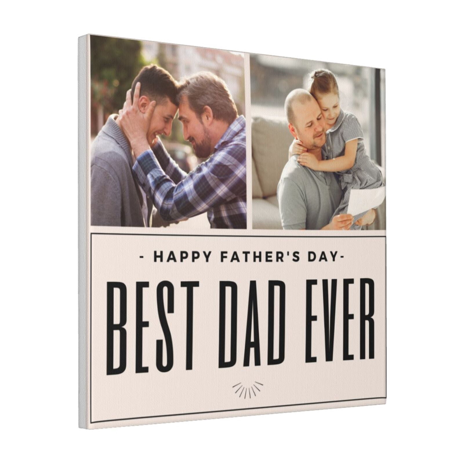Custom Canvas Prints Cream And Black Modern Happy Father’s Day Best Dad ...