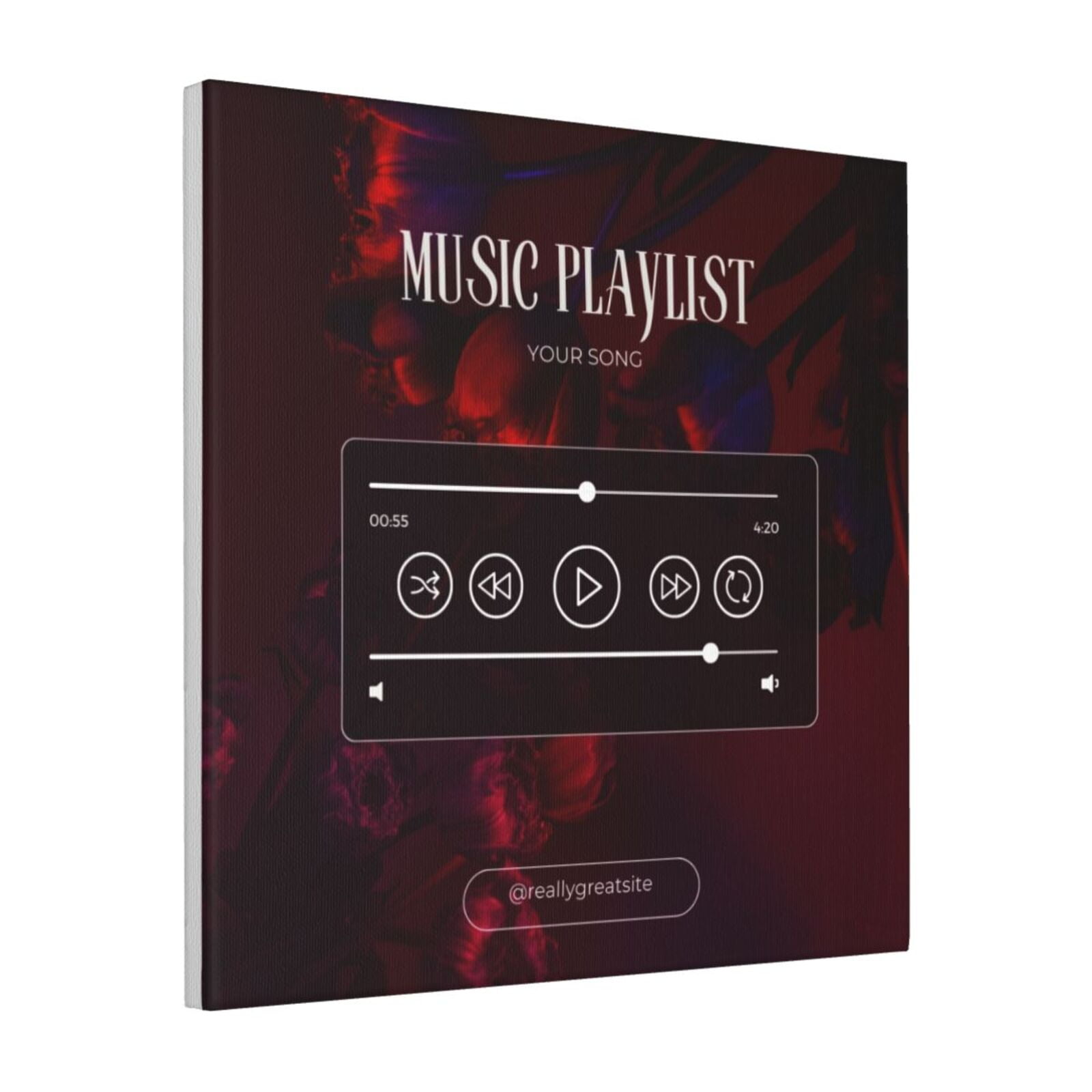 Custom Canvas Prints Dark Red And Black Gothic Elegant Music Playlist ...