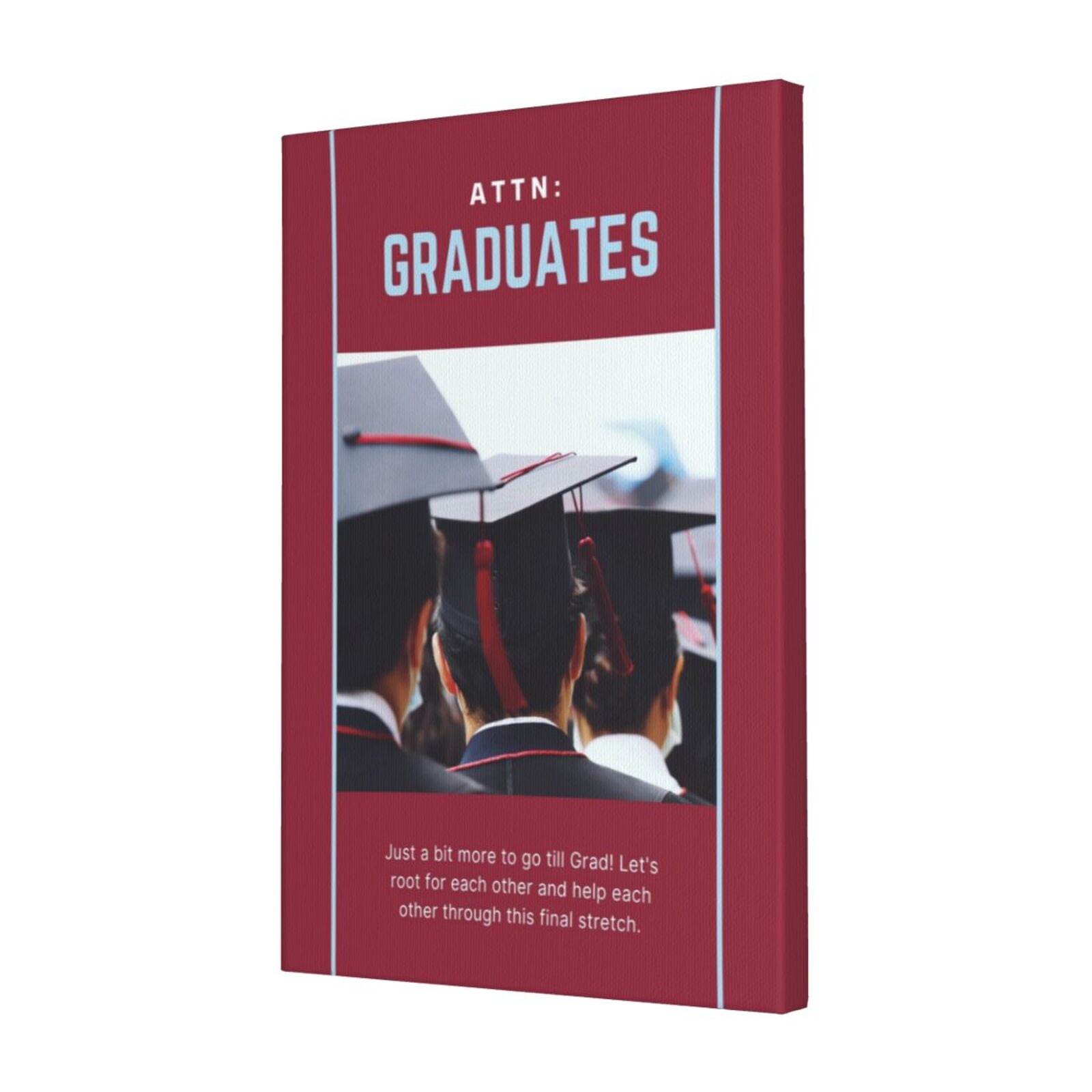 Custom Canvas Prints Red Blue Traditional College Graduation ...