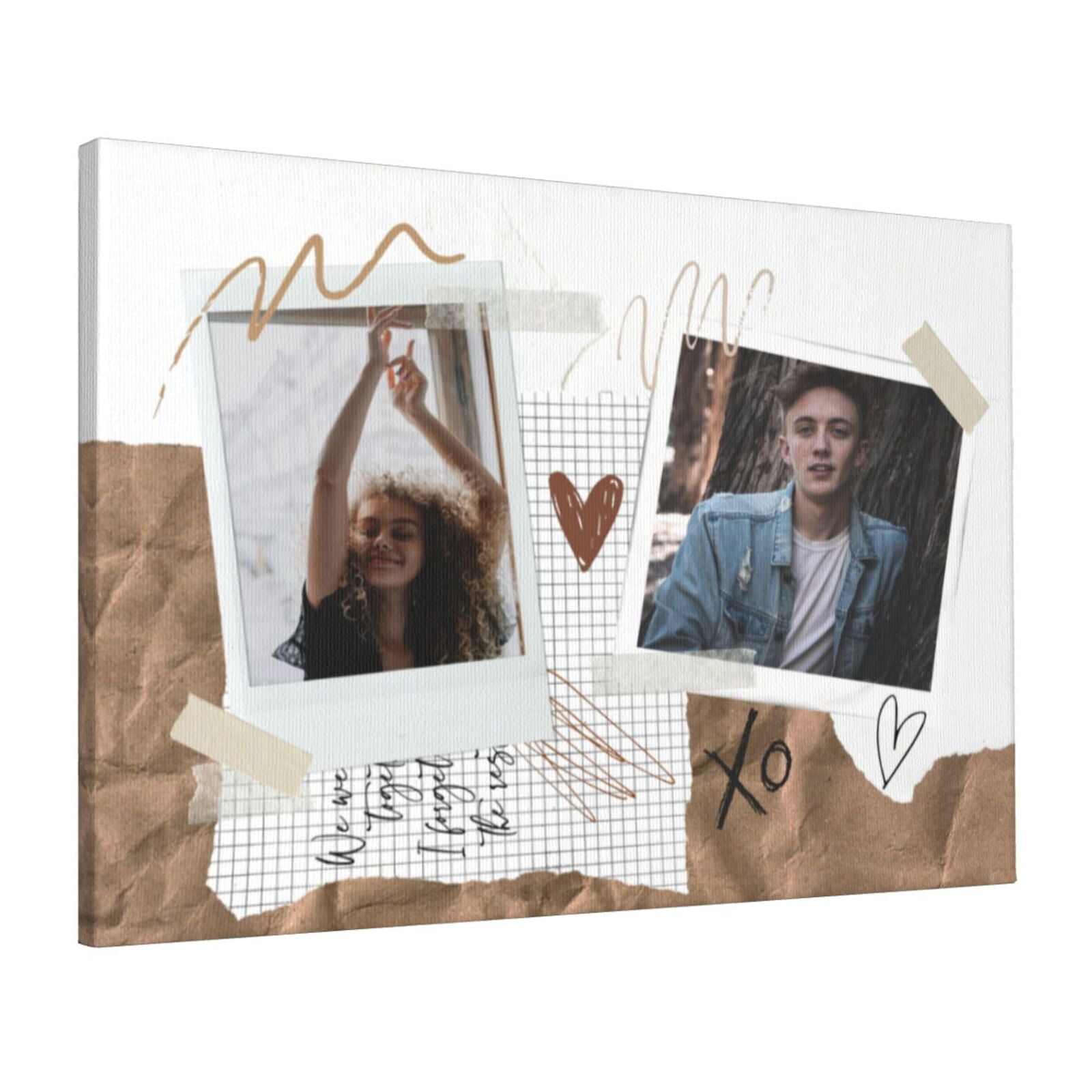 Custom Canvas Prints Scrapbooking Brown For Boyfriend And Girlfriend In ...