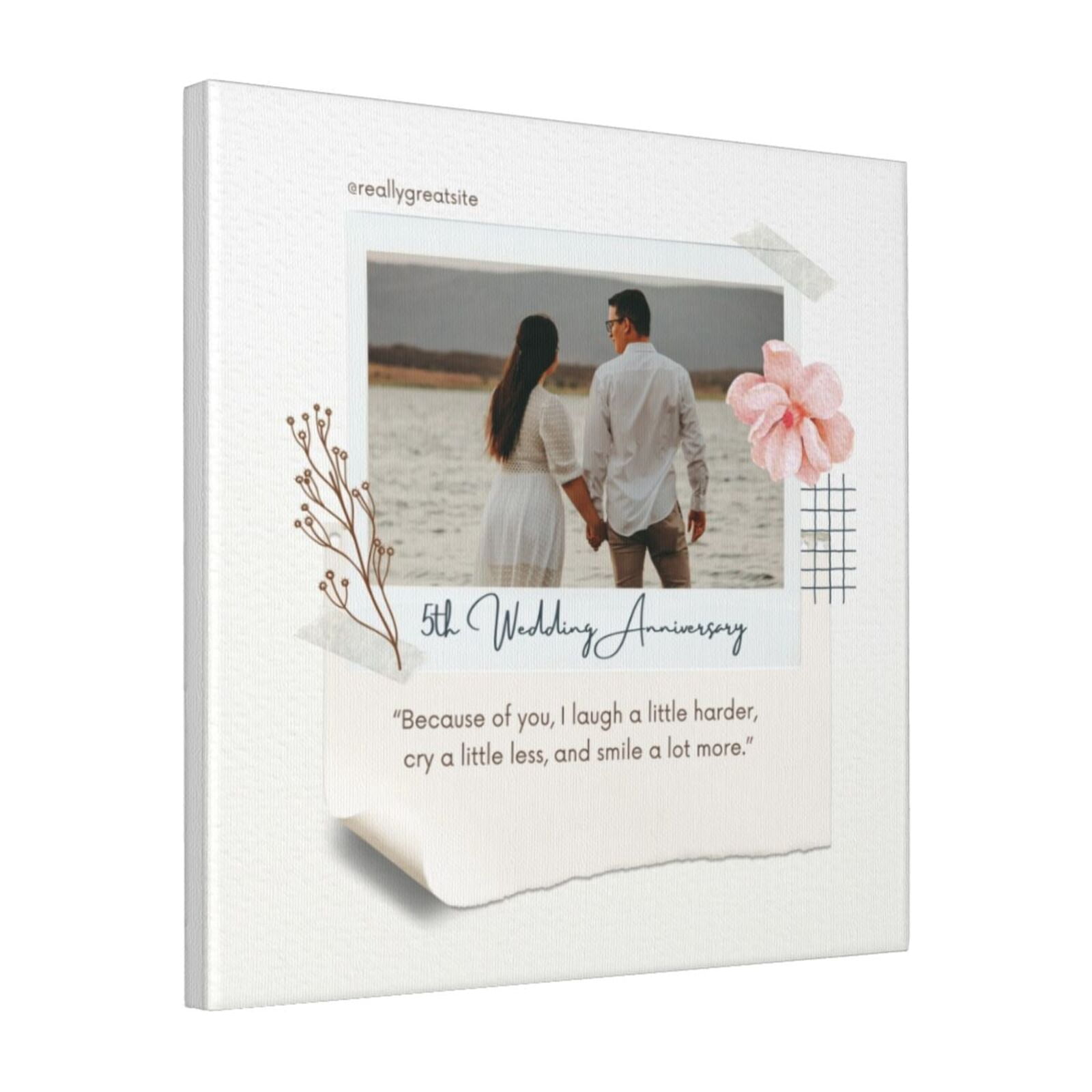 Custom Canvas Prints White Papercraft Wedding Anniversary Personalized ...