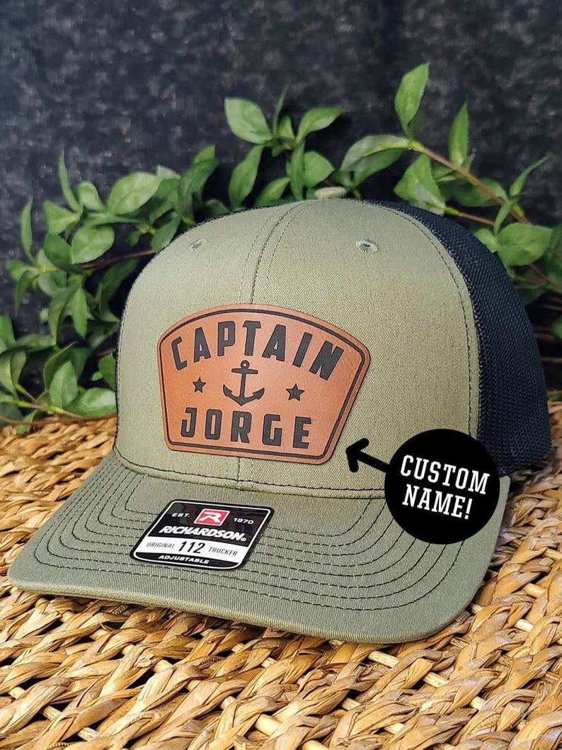 Custom Captain Hat, Captains Gift, Pontoon Boat Gifts, Personalized ...