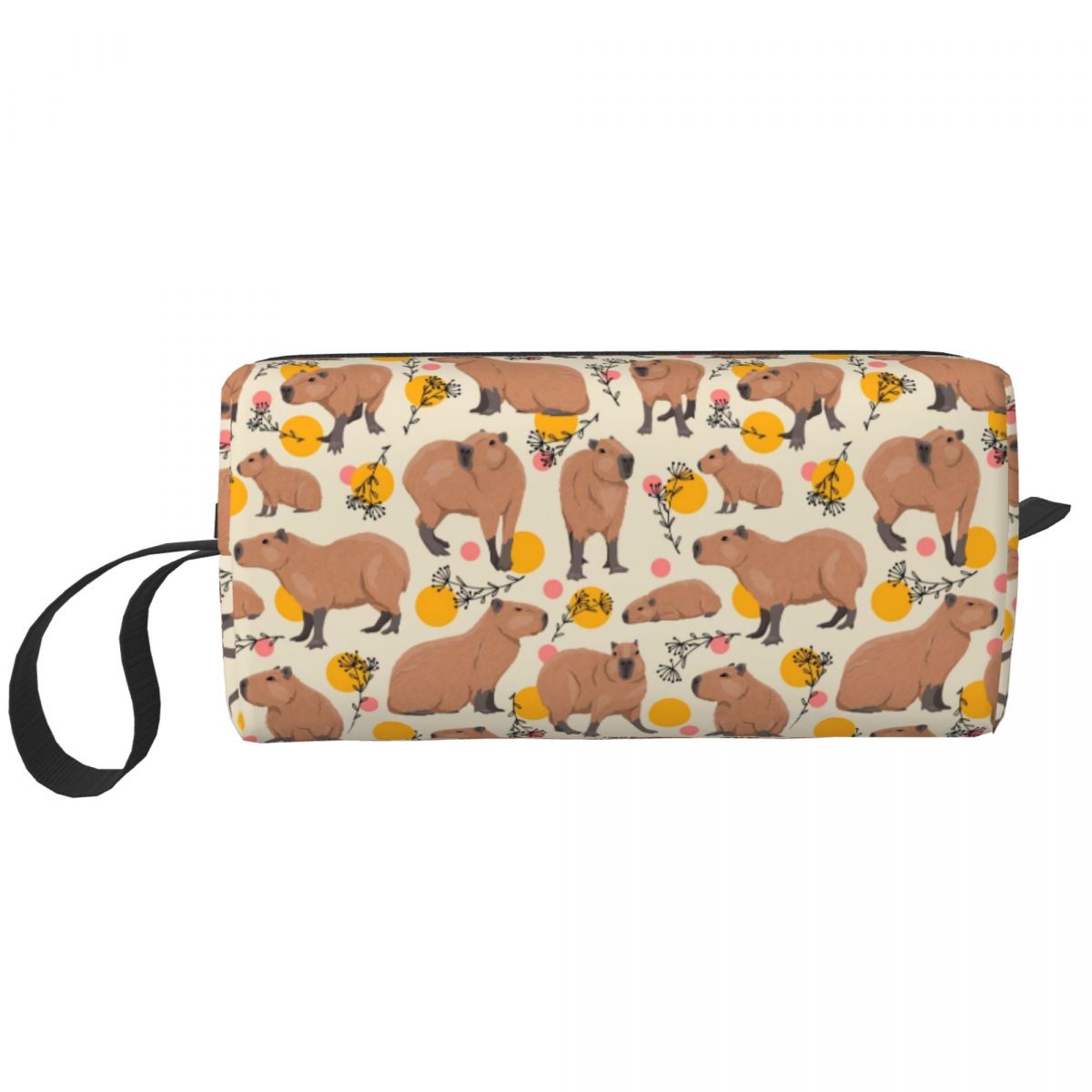 Custom Capybara Popular Animals Makeup Bag for Women Travel Cosmetic ...
