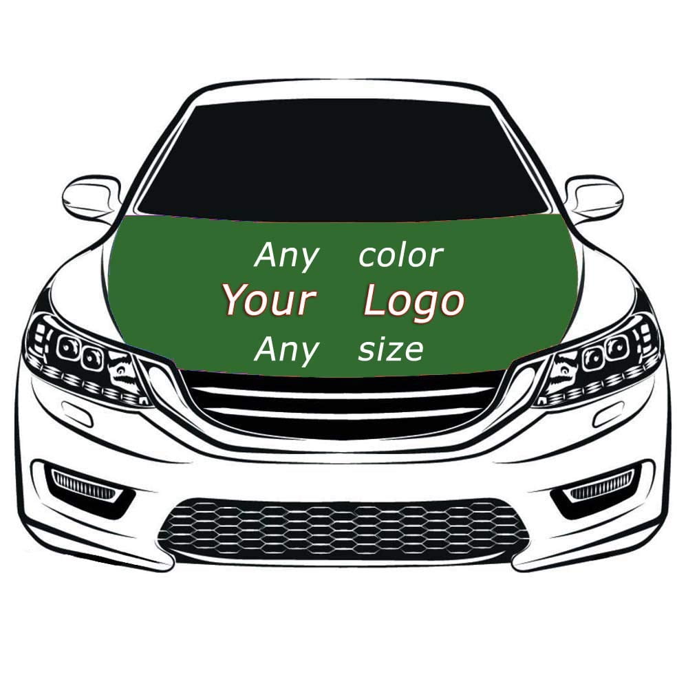 Custom Car Hood Cover 3.3X5FT/6X7FT Your Logo Your Color 100% Polyester ...
