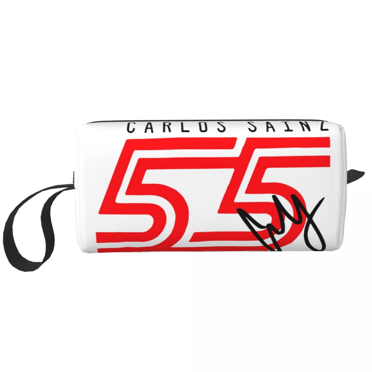 Custom Carlos Sainz 55 Formula Racing Driver Cosmetic Bag Women Big ...