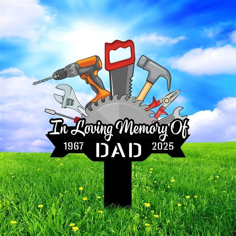 Custom Carpenter Memorial Grave Marker for Dad – Personalized Garden ...