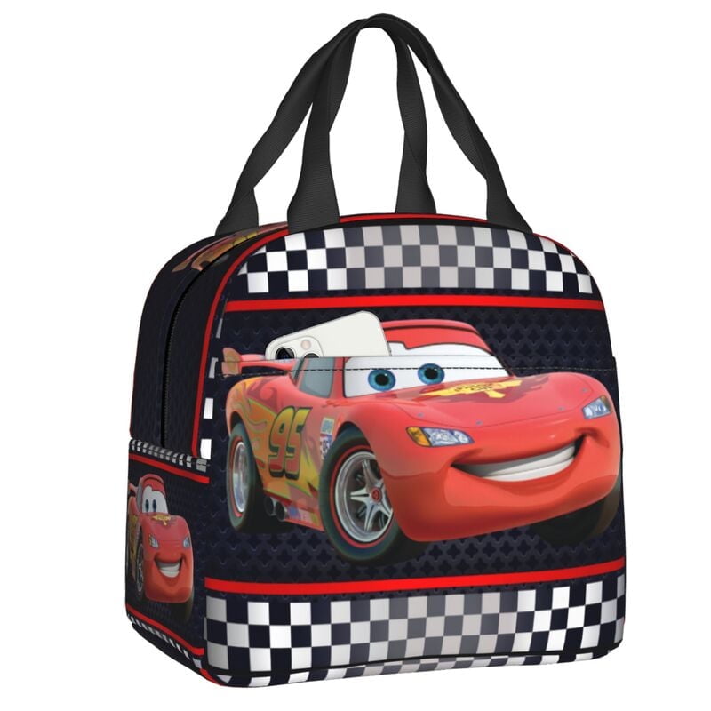 Custom Cartoon Lightning McQueen Car Lunch Box Hot Cooler Food ...