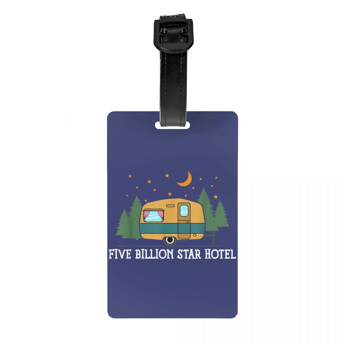 Custom Cartoon RV Camping Camper Van Luggage Tag Privacy Protection ...