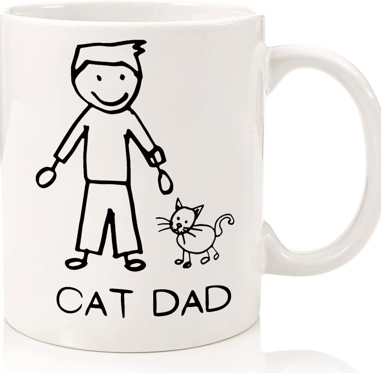 Custom Cat Dad Mug Cat Father, Father's Day, Cat Lover, His Birthday ...