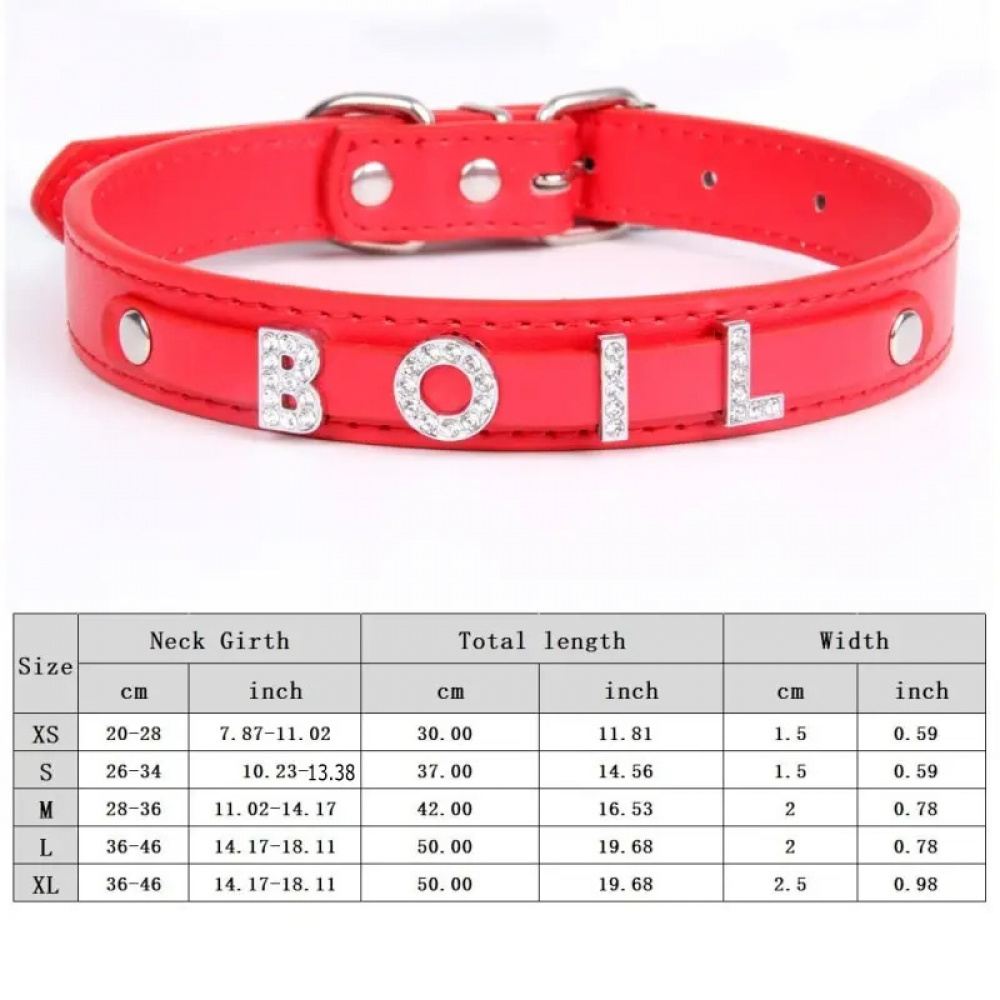 Custom Cat Dog Collar Personalized Rhinestone Puppy Collars Adjustable ...