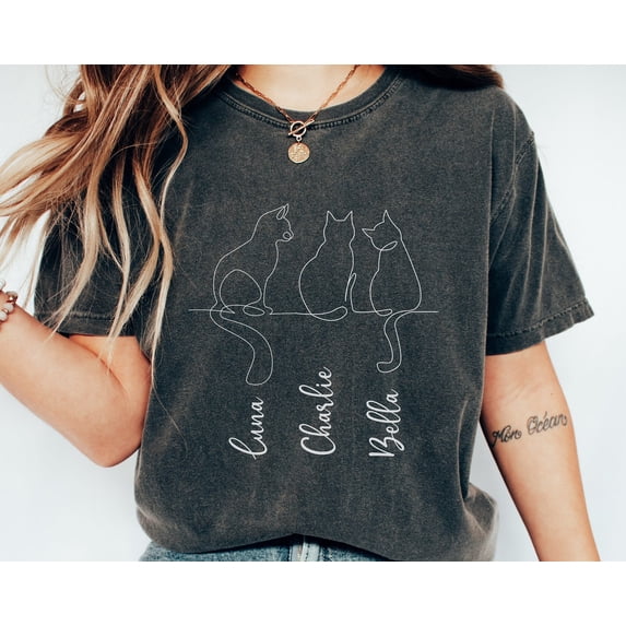 Custom Cat Name Shirt Personalized Pet Lover Gift - Walmart.com