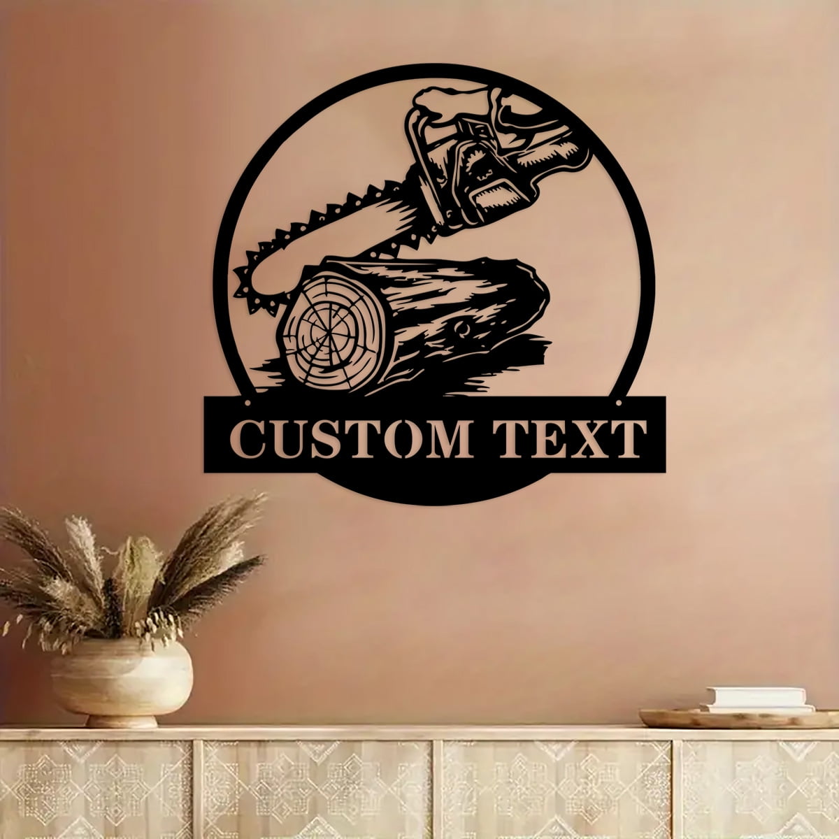 Custom Chainsaw Wood Metal Wall Art,Personalized Wood Name Sign ...