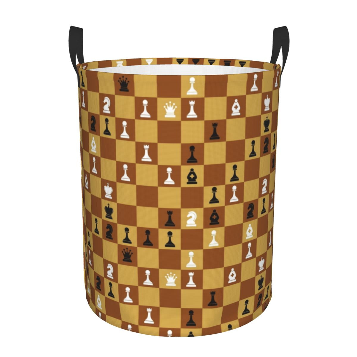 Custom Chess Lover Laundry Basket Foldable Chessboard Game Clothes Toy ...