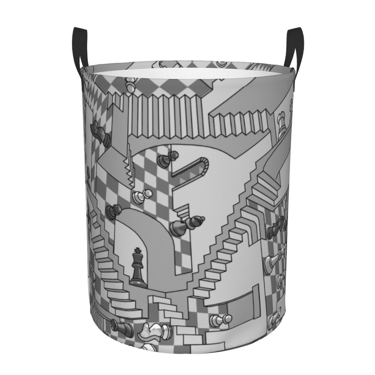 Custom Chess Lover Laundry Basket Foldable Chessboard Game Clothes Toy ...