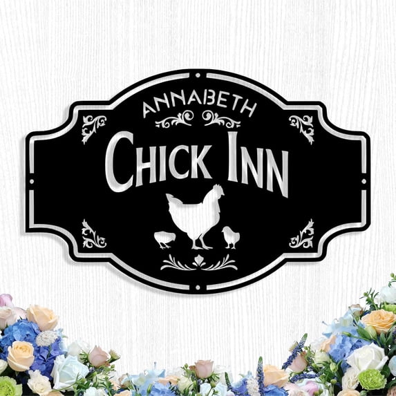 Custom Chicken Coop Metal Sign, Personalized Chicken Coop Sign for ...