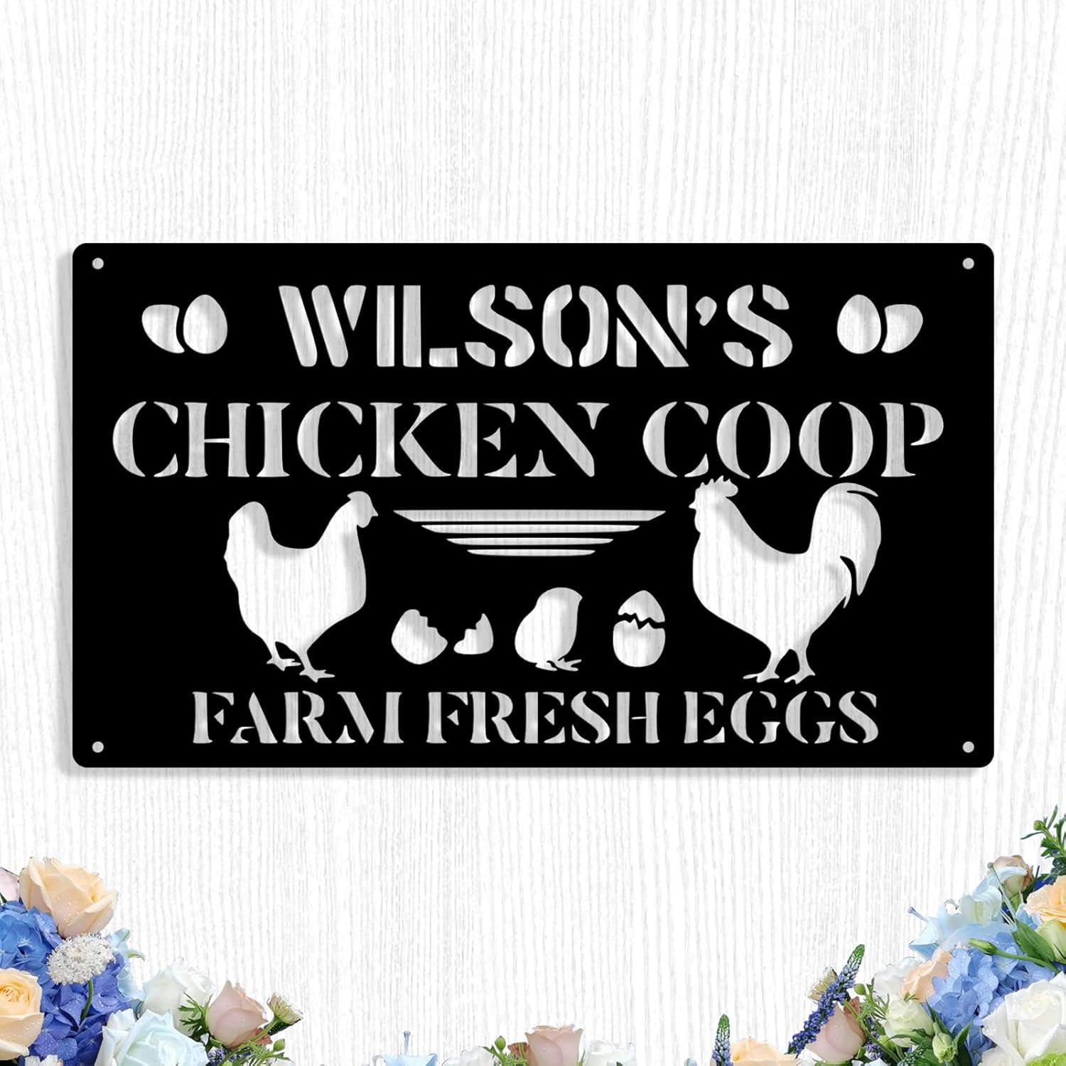 Custom Chicken Coop Metal Sign, Personalized Chicken Coop Sign for ...