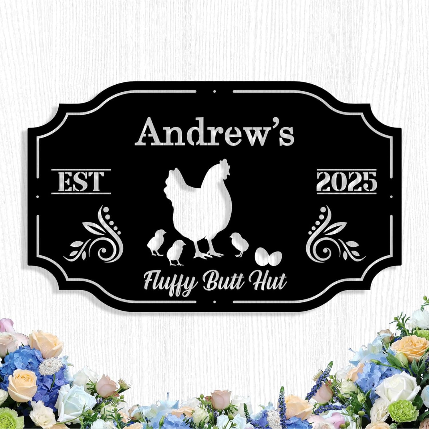 Custom Chicken Coop Metal Sign, Personalized Chicken Coop Sign for ...
