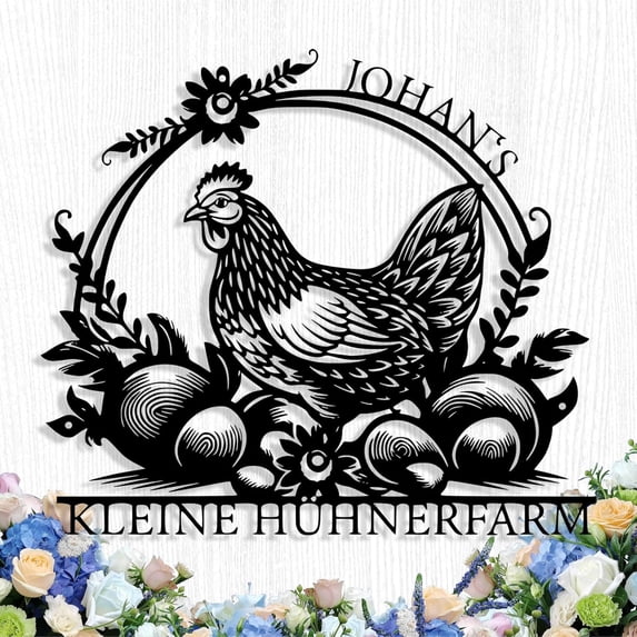 Custom Chicken Coop Metal Sign, Personalized Chicken Coop Sign for ...