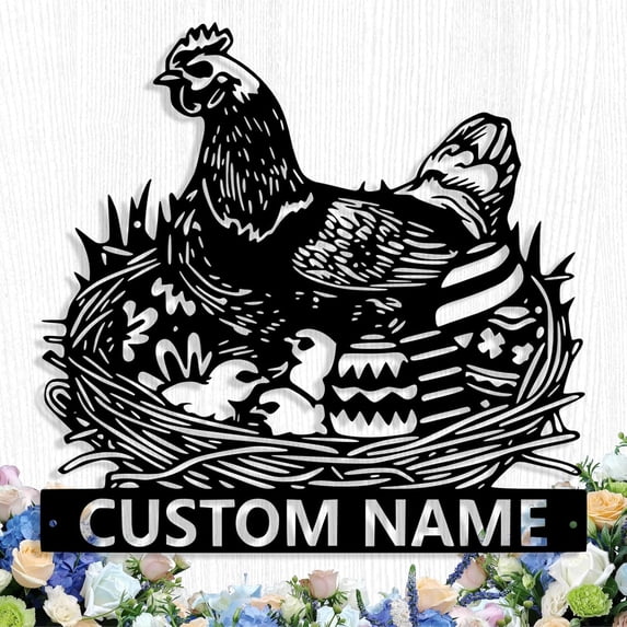 Custom Chicken Coop Metal Sign, Personalized Chicken Coop Sign for ...