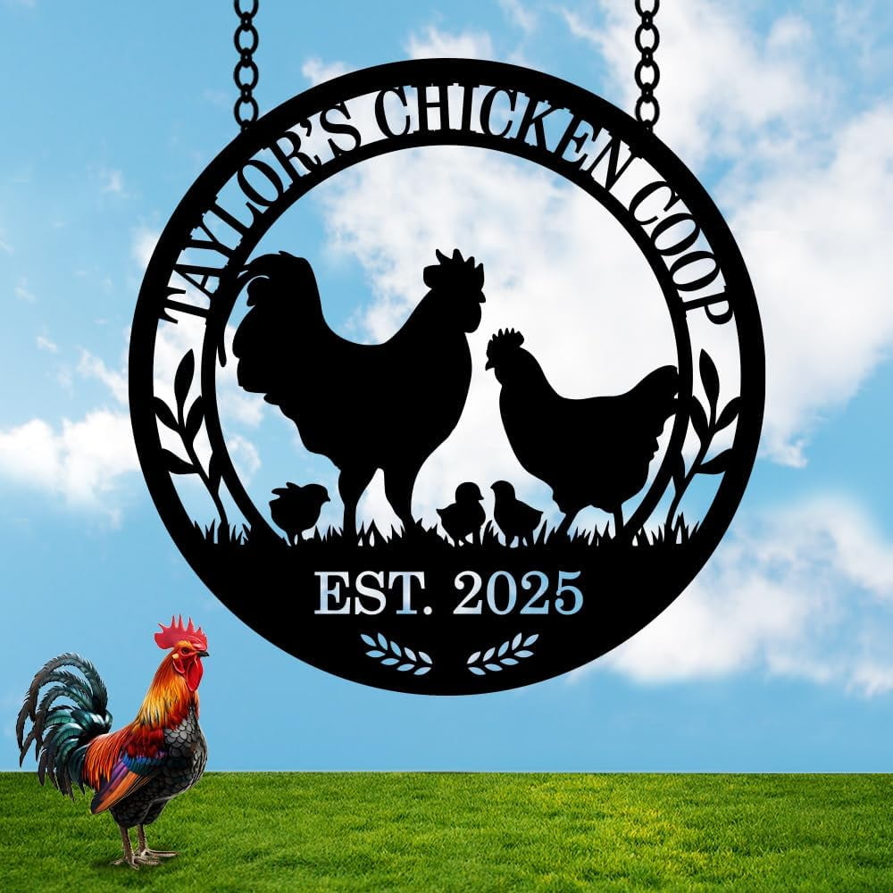 Custom Chicken Coop Signs, Personalized Farm Sign, Family Name Sign ...