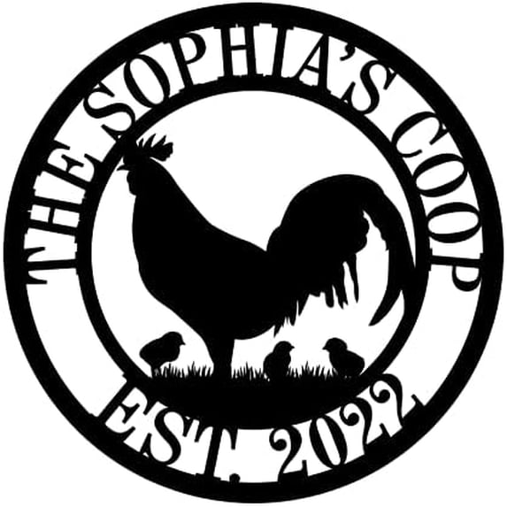 Custom Chicken Name Sign, Chicken Coop Hens Farm Monogram, Custom ...