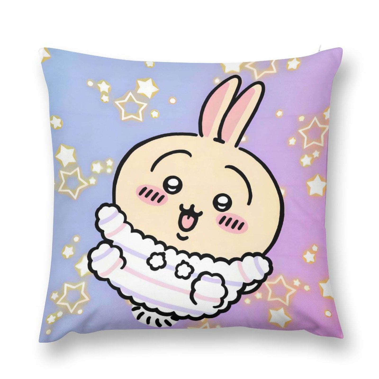 Custom Chiikawa Plush Pillow Case, Kawaii Square Cushion Case Cartoon ...